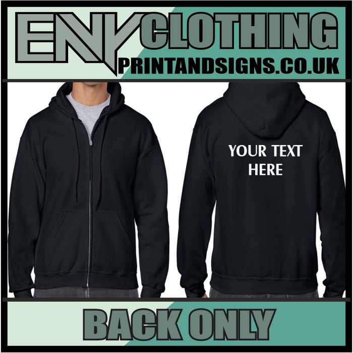 Custom Printed Zipped Hoodie - Envy Print and Signs